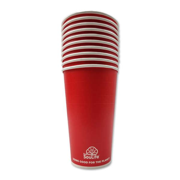 Back to Nature Eco College Party Cups (16oz / 473ml) - 120 Piece Bulk ...