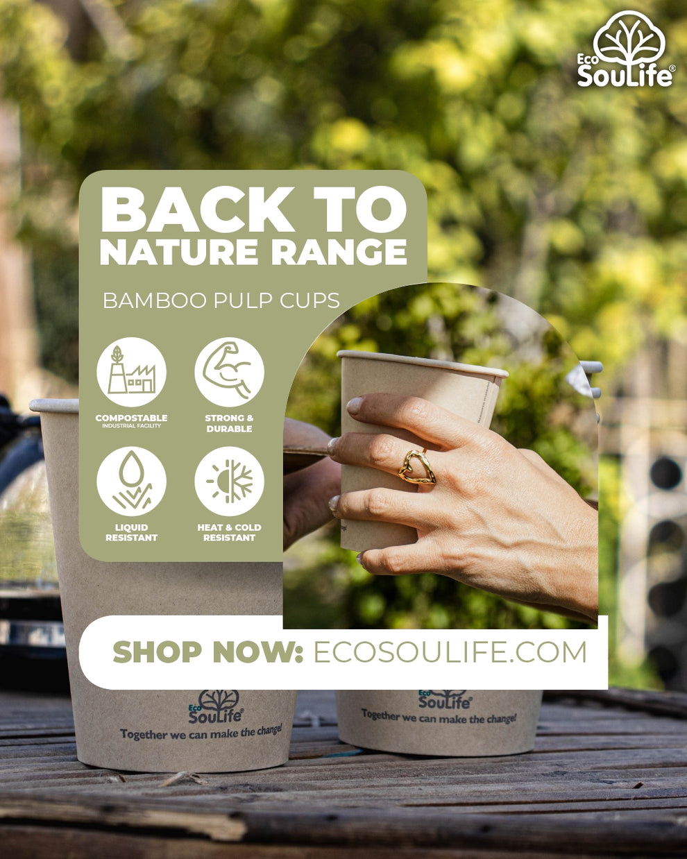 Bamboo Pulp Cups - EcoSouLife | Products